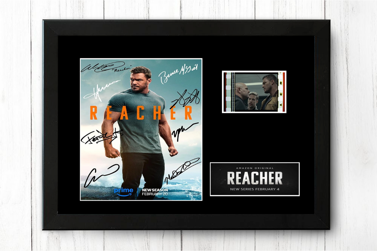 Reacher 35mm Framed Film Cell Display Signed – ReelFilmCells