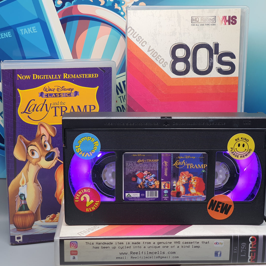 Lady And The Tramp Retro VHS Lamp – ReelFilmCells