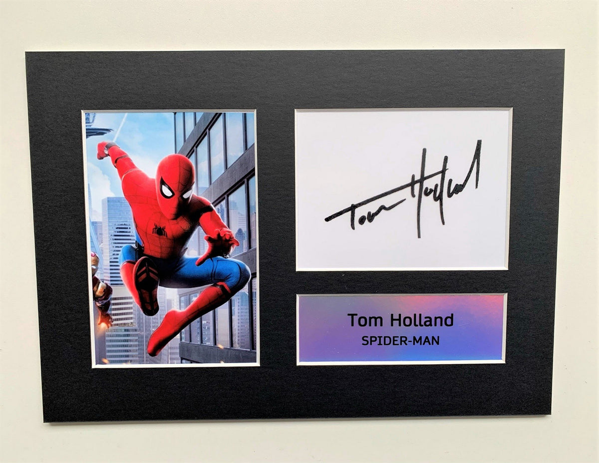 Tom Holland as Spider-Man A4 Autographed Display – ReelFilmCells
